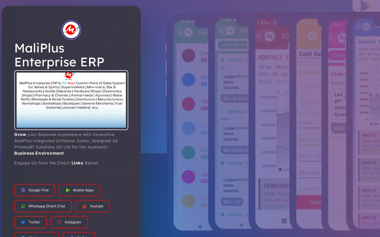 MaliPlus Enterprise ERP by Primesoft